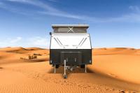 China Portable Off Road Travel Camper 80L Aluminium Camper Trailer Fibreglass Travel Trailers for sale