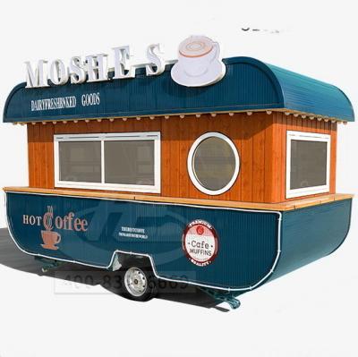 China Camp 2-4 Wheels Mobile Kitchen Trailer Fiberglass Mobile Food Trailer for sale