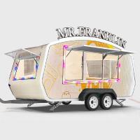 China Fiberglass Food Kitchen Trailer Aluminum Portable Kitchen Trailer Small Shop for sale