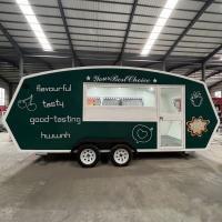 China Snack Food Portable Shop Trailer 2-4 Wheels Military Kitchen Trailer for sale