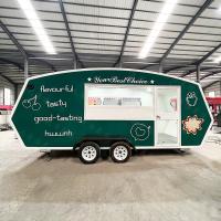China Roaming Coffee Concession Trailer Lighting Street Commercial Food Trailer for sale
