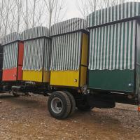 China 4 Wheels Stainless Steel Mobile Food Cart With 2 Doors Burger Van Trailer for sale