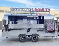 China 2 Windows Concession Food Trailer 2 Shelves Portable Catering Trailer for sale