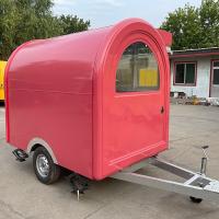 China Stainless Steel Food Truck Trailer Commercial Milk Tea Fast Food Food Catering Trailer for sale