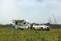 China Independent Suspension Recreational Vehicle RV Aluminum Travel Trailers Kitchen for sale