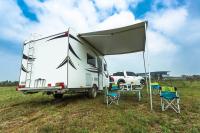 China Optional Washing Machine RV Travel Trailer Independent Suspension Camper Trailer for sale