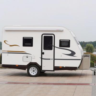 China Sandwich Structure RV Travel Trailer Gas Alarm 200AH 400AH Battery Small Rv Campers for sale