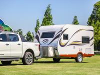 China Color RV Travel Trailer 3000W Inverter Recreational Trailer For Adventure Outdoor for sale