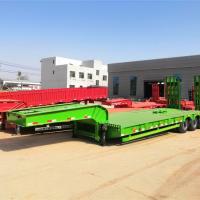 China 40ft 45ft Truck Semi Trailer ABS Brake 2-4 Axles Low Bed  Semi Trailer for sale