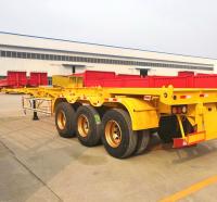 China 20ft 40ft 45ft Truck Semi Trailer ABS Air Suspension Skeleton Semi Trailer for sale
