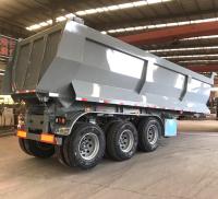 China Steel Truck Semi Trailer Air Suspension Semi Tipper Trailer 20ft 40ft 45ft for sale