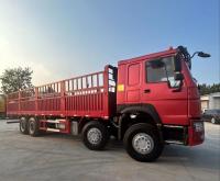 China Fence Truck Used Cargo Trucks With SINOTRUCK Engine And 10 Or 12 Wheels for sale