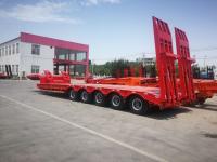 China Heavy-Duty Hauling Made Possible 150T Low Bed Semi Trailer Q345B With T700 Steel Main Beam for sale