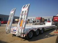 China 28 Tons Two Speed Low Loader Trailer With Landing Gear 12500*3000*1750mm for sale