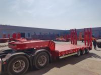 China 28 Tons Two Speed Low Loader Trailer With Landing Gear 12500*3000*1750mm for sale