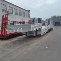 China 2 Axles Low Bed Semi Trailer For Oversized And Heavy Duty Cargo Transport for sale