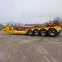 China 2 Axles Low Bed Semi Trailer For Oversized And Heavy Duty Cargo Transport for sale