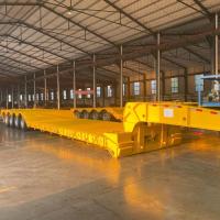 China 2 Axles Low Bed Semi Trailer For Oversized And Heavy Duty Cargo Transport for sale