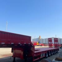 China Max Payload 60T Low Bed Semi Trailer For Transporting Heavy Duty Machinery for sale