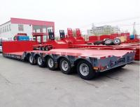 China 28 Tons Two Speed Landing Gear Low Bed Semi Trailer For Heavy Duty Transportation for sale