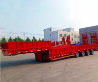 China 28 Tons Two Speed Landing Gear Low Bed Semi Trailer For Heavy Duty Transportation for sale