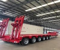 China Heavy Duty Thickened Beam 40 Foot Container Flatbed Semi Trailer Widened Plate 16.5 Meters Low Flatbed Trailer for sale