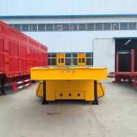 China 28 Tons Two Speed Landing Gear Low Bed Semi Trailer For Heavy Equipment Transportation for sale