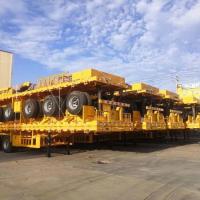 China Q345B/ T700 Steel Main Beam Low Platform Trailer For Heavy Load Transportation for sale