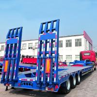 China Q345B/ T700 Steel Main Beam Low Platform Trailer For Heavy Load Transportation for sale