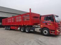 China 4 Axles Boundary Semi Trailer With Side Wall Height From 600mm-1700mm for sale
