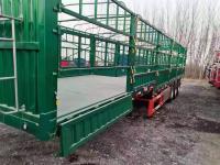 China 4 Axles Boundary Semi Trailer With Side Wall Height From 600mm-1700mm for sale