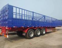 China Side Beam 16mm Channel Steel Fence Semi Trailer For Livestock Transportation for sale