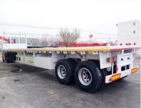 China Truck Trailer Flatbed Semi Trailer With 30-60 Tons Loading Capacity And 1 Tool Box Big Chamber for sale