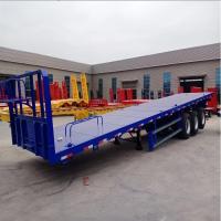 China Customized Heavy Duty Semi Trailer With Flatbed Loading Capacity 30-60 Tons for sale