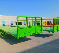 China Truck Trailer Flatbed Semi Trailer With 24v Electrical System And High Capacity for sale