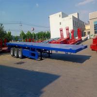 China Truck Trailer Flatbed Semi Trailer With 24v Electrical System And High Capacity for sale