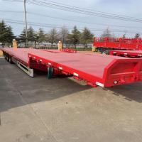 China Versatile Flat Deck  Platform Trailer 12500*2500*1550mm Demision  For Semi Trucks for sale