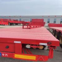 China Versatile Flat Deck  Platform Trailer 12500*2500*1550mm Demision  For Semi Trucks for sale