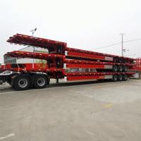 China Q345B Semi Flatbed Trailer For Hauling Cargo Side Wall Removable Or Fixed 24v Electrical System for sale