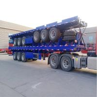 China Customizable Flatbed Semi Trailer Truck With 6mm Floor Plate for sale