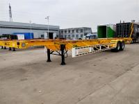 China 13 Ton Fuwa Skeleton Container Semi Trailer With 4/6/8 Sets T30/30 Chamber And ABS Brake for sale