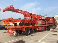 China 13 Ton Fuwa Skeleton Container Semi Trailer With 4/6/8 Sets T30/30 Chamber And ABS Brake for sale