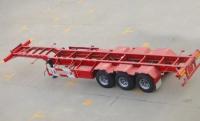 China Heavy Duty Skeleton Flatbed Hauling Trailer With Mechanical Suspension And ABS Brake for sale