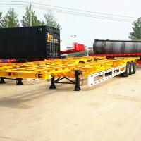 China JOST Landing Gear Skeleton Container Semi Trailer With 4/6/8 Sets T30/30 Chamber for sale