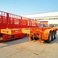 China JOST Landing Gear Skeleton Container Semi Trailer With 4/6/8 Sets T30/30 Chamber for sale