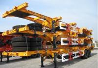 China JOST Landing Gear Skeleton Container Semi Trailer With 4/6/8 Sets T30/30 Chamber for sale