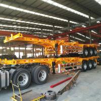 China JOST Landing Gear Skeleton Container Semi Trailer With 4/6/8 Sets T30/30 Chamber for sale