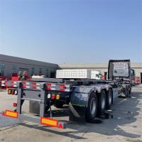 China 40-60 Tons Capacity Skeleton Container Semi Trailer With 4/6/8 Sets T30/30 Chamber And 24V Voltage for sale
