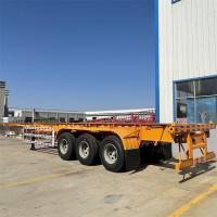 China 40-60 Tons Capacity Skeleton Container Semi Trailer With 4/6/8 Sets T30/30 Chamber And 24V Voltage for sale