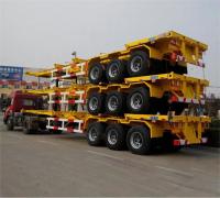 China 12.00R20 Tire Skeleton Container Semi Trailer With WABCO Or Haldex Brake System And 4/12 Twist Locks for sale